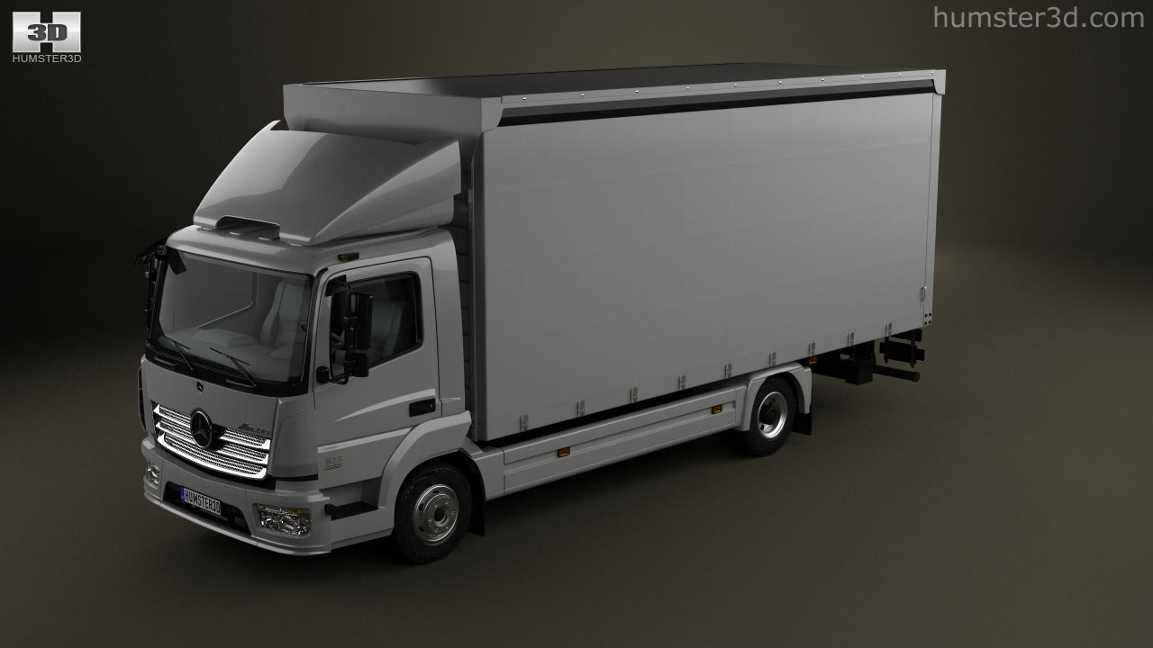 360 view of Mercedes-Benz Atego Box Truck 2016 3D model - 3DModels store