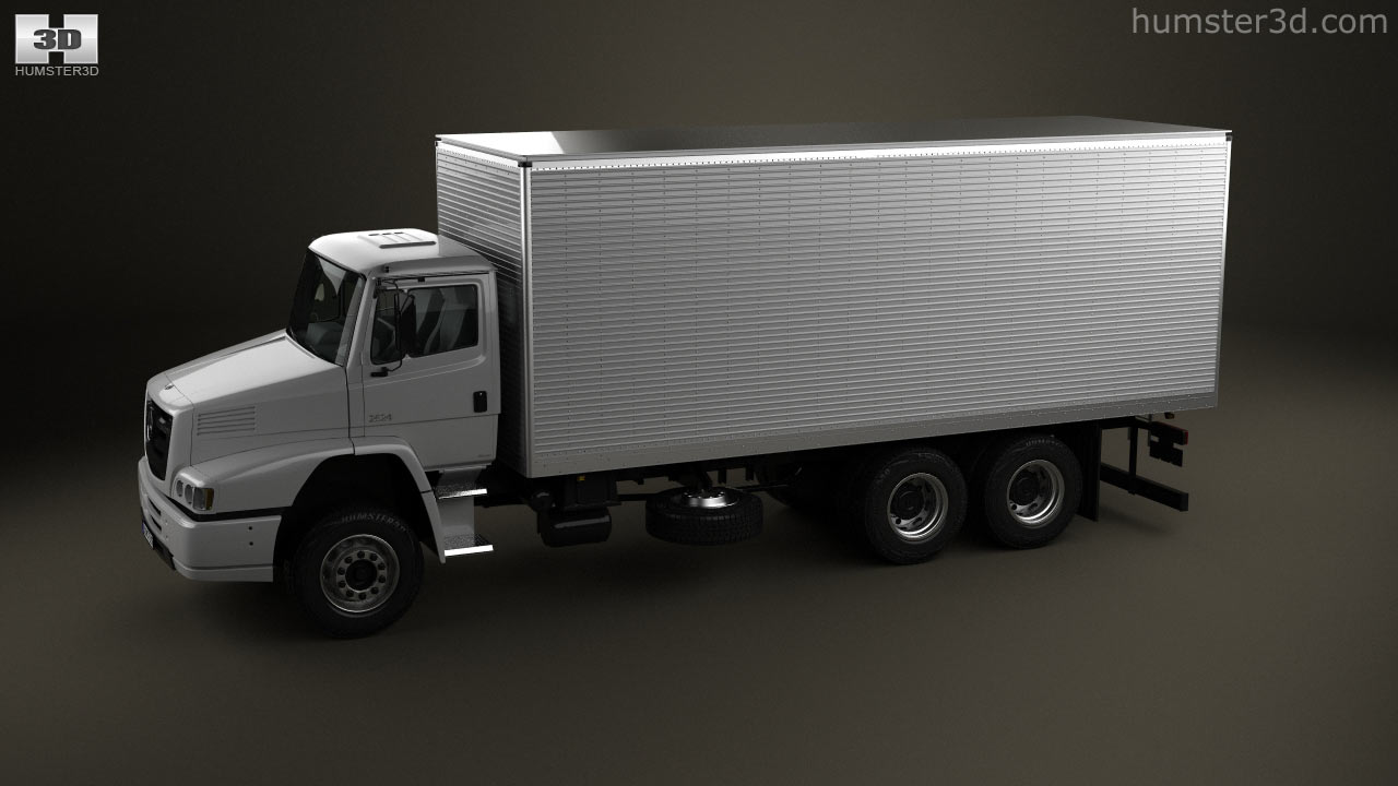 360 view of Mercedes-Benz Atron Box Truck 2016 3D model - 3DModels store