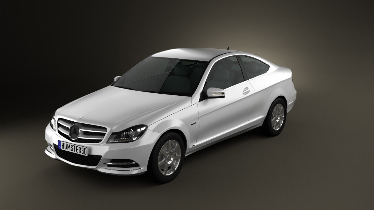 360 view of Mercedes-Benz C-class coupe 2014 3D model - 3DModels store