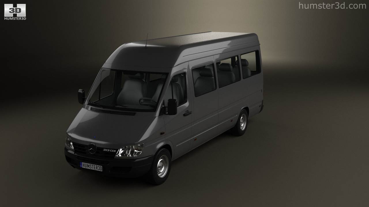 360 view of Mercedes-Benz Sprinter (903) Passenger Van L3H2 2002 3D ...