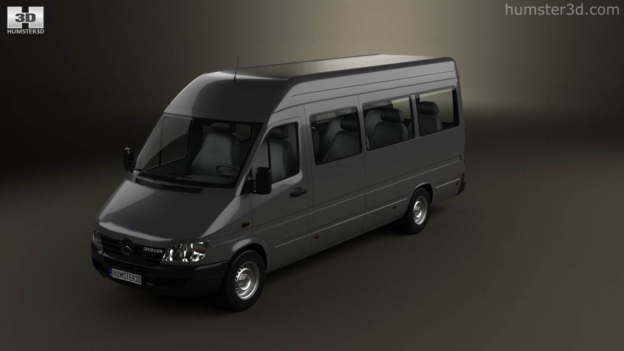 360 view of Mercedes-Benz Sprinter (903) Passenger Van L3H2 2002 3D ...