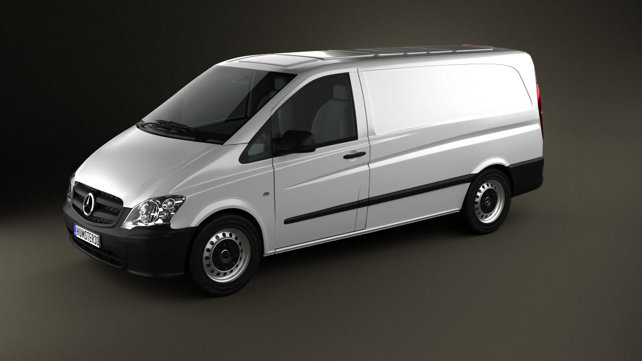 360 view of Mercedes-Benz Vito W639 Panel Van Long 2013 3D model ...