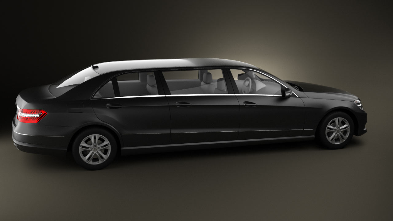 360 view of Mercedes Binz E-class Limousine 2010 3D model - 3DModels store