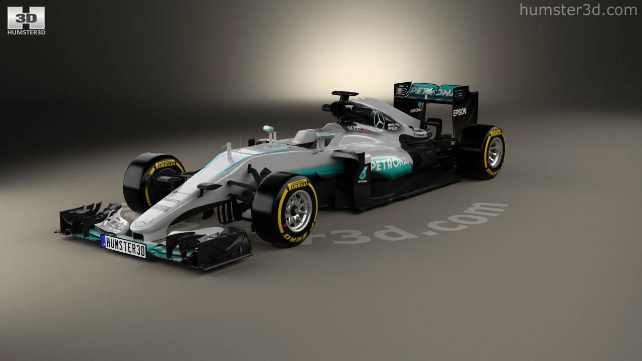360 view of Mercedes-Benz AMG W07 F1 2016 3D model - 3DModels store
