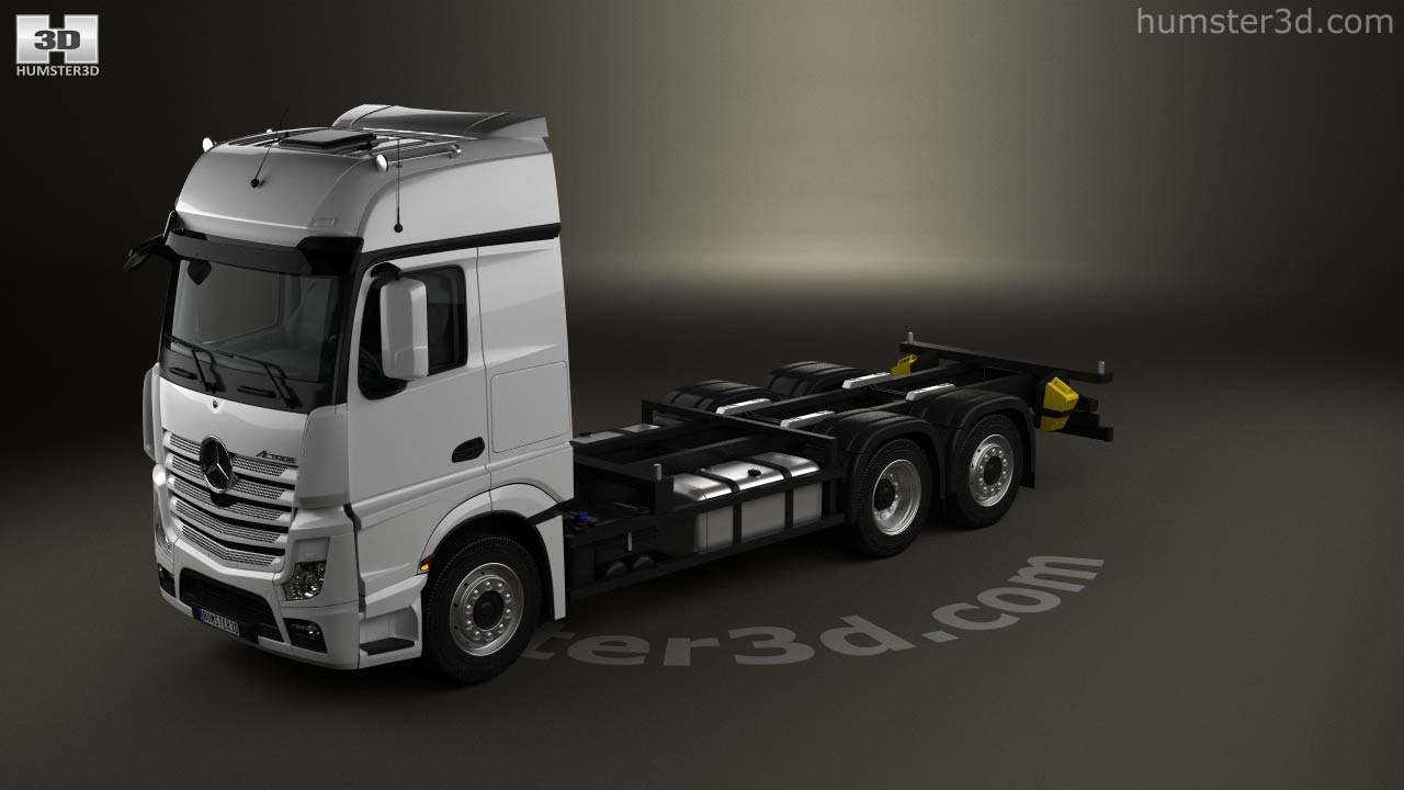360 view of Mercedes-Benz Actros Chassis Truck 3-axle 2015 3D model ...