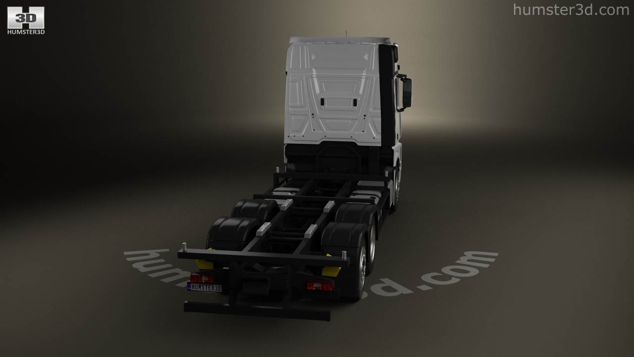 360 view of Mercedes-Benz Actros Chassis Truck 3-axle 2015 3D model ...