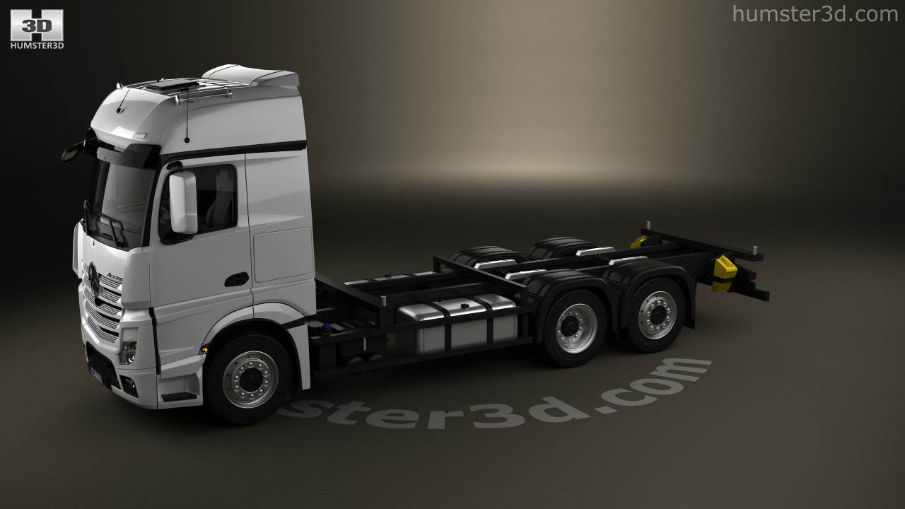 360 view of Mercedes-Benz Actros Chassis Truck 3-axle 2015 3D model ...