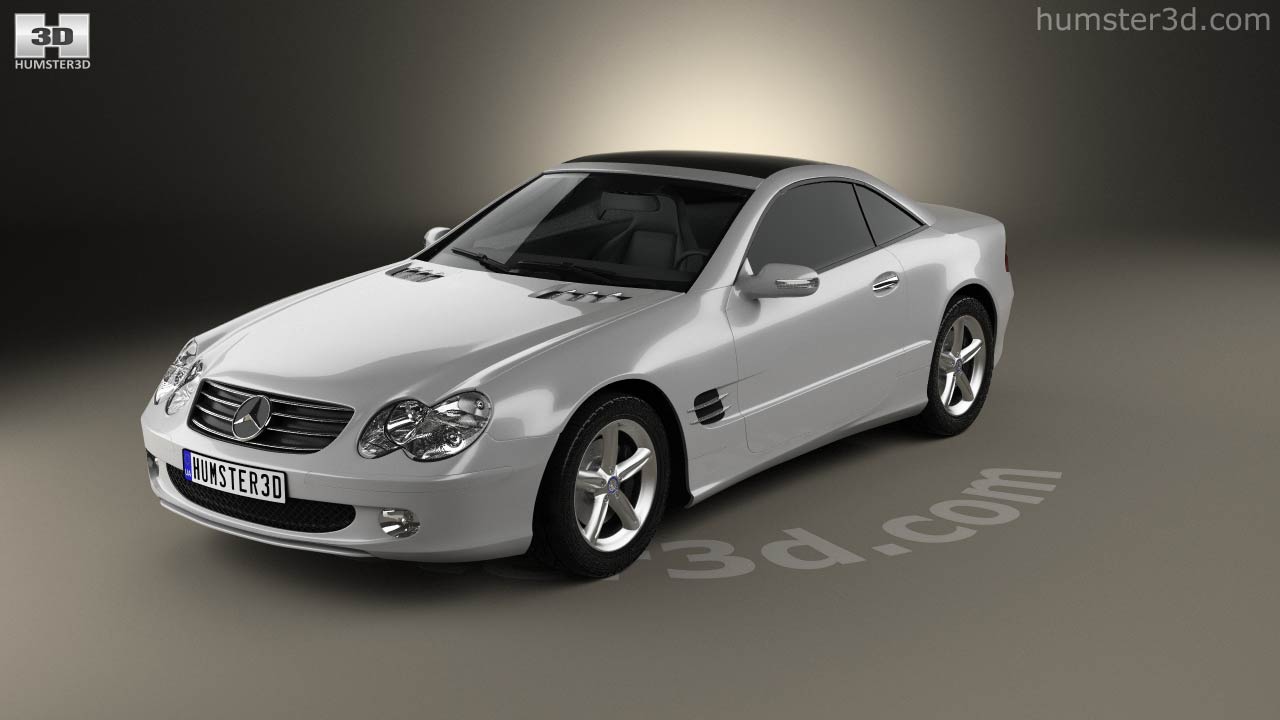 360 view of Mercedes-Benz SL-class (R230) 2008 3D model - 3DModels store