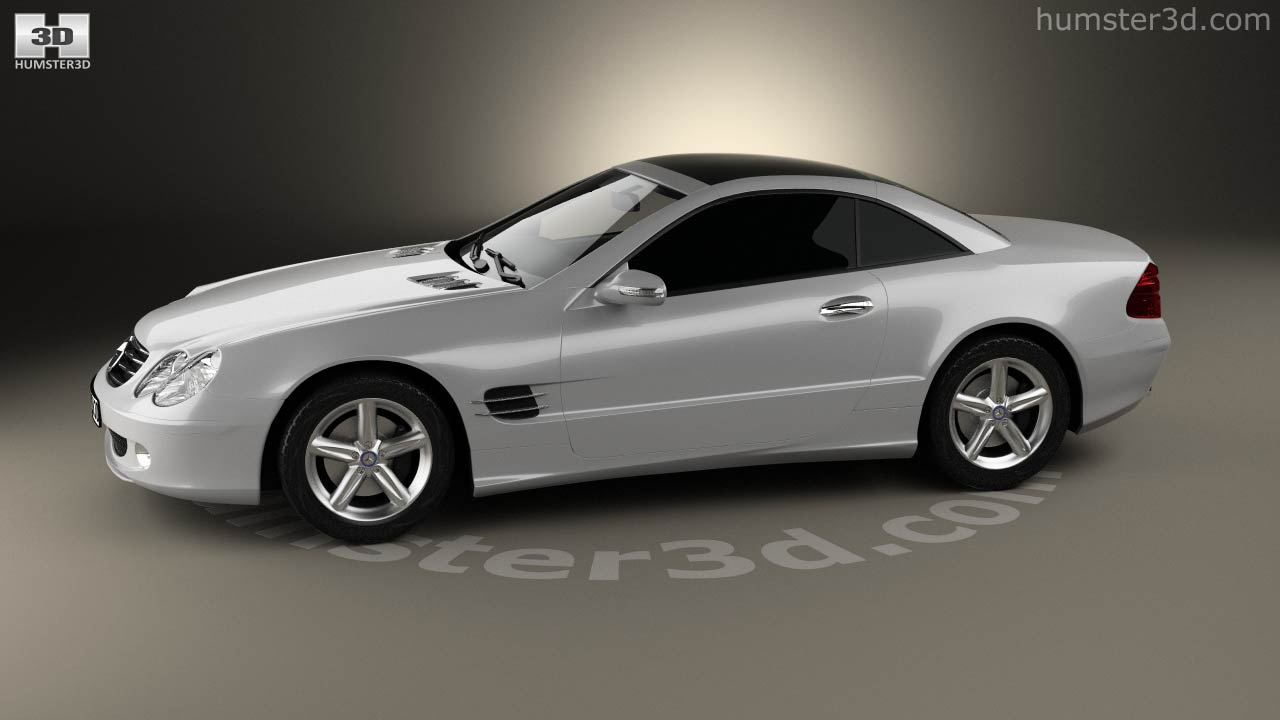 360 view of Mercedes-Benz SL-class (R230) 2008 3D model - 3DModels store