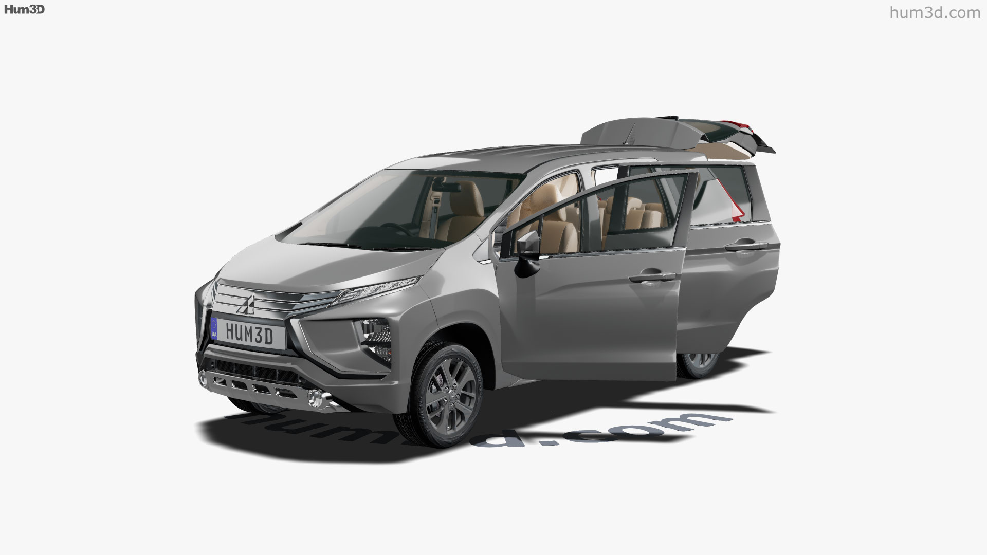 360 view of Mitsubishi Xpander with HQ interior 2019 3D model ...