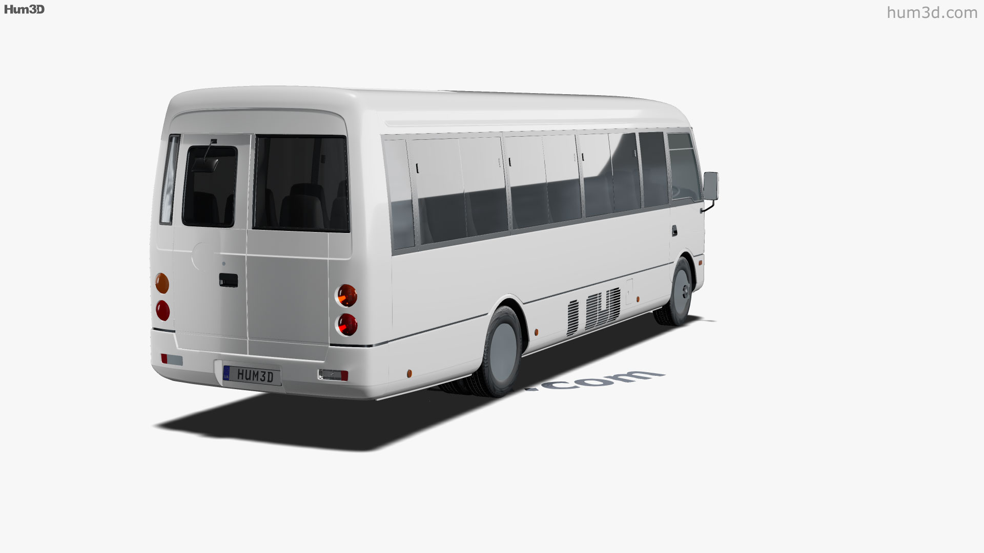 360 view of Mitsubishi Fuso Rosa bus 1997 3D model - 3DModels store