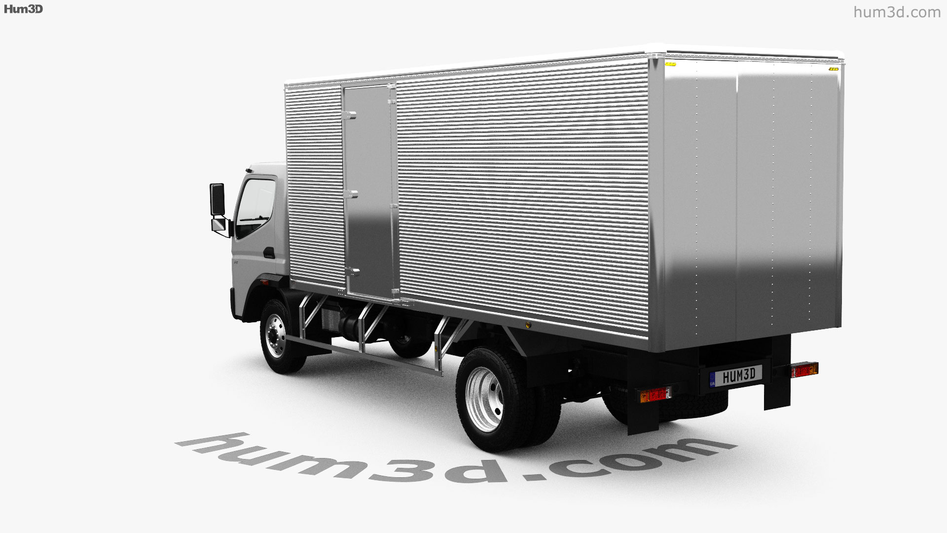 360 view of Mitsubishi Fuso FI Box Truck 2024 3D model - 3DModels store