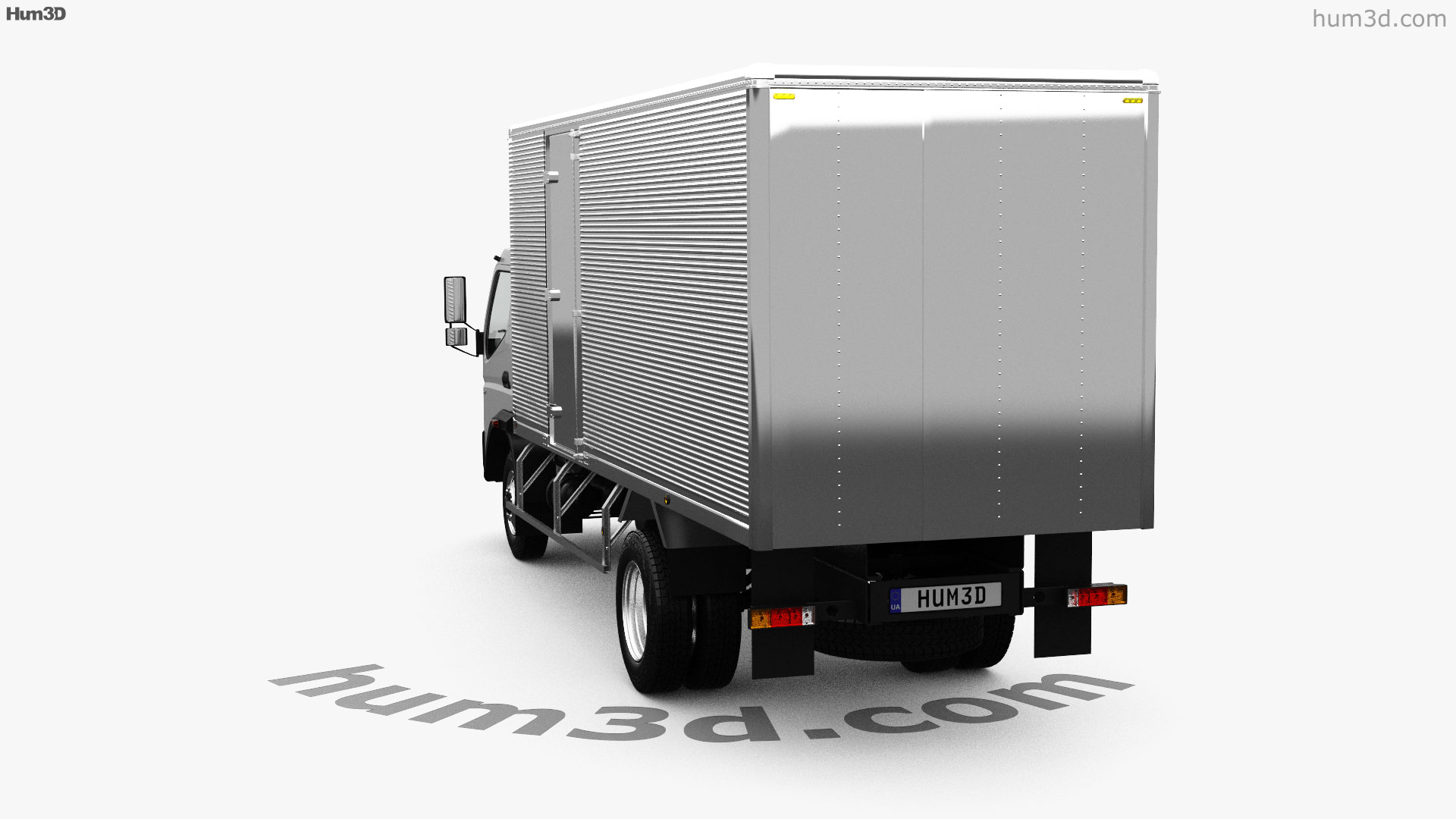 360 view of Mitsubishi Fuso FI Box Truck 2024 3D model - 3DModels store