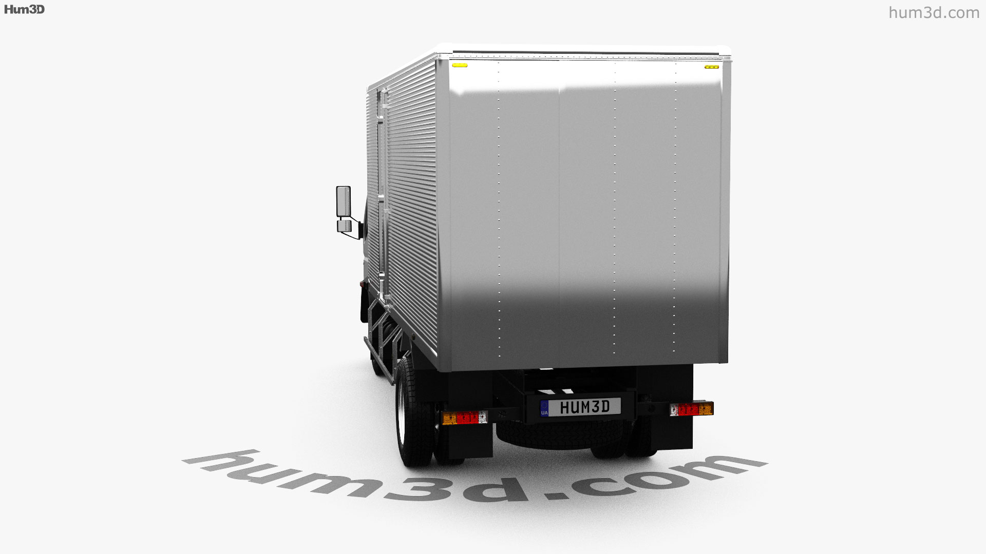 360 view of Mitsubishi Fuso FI Box Truck 2024 3D model - 3DModels store