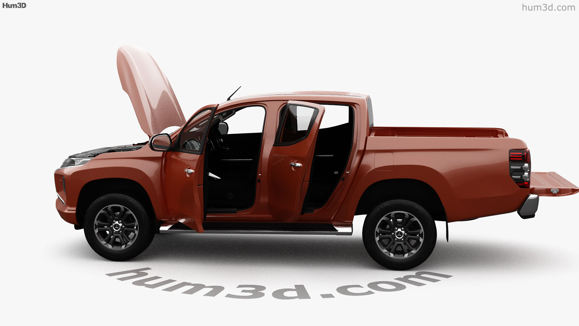360 view of Mitsubishi Triton Double Cab with HQ interior and engine ...