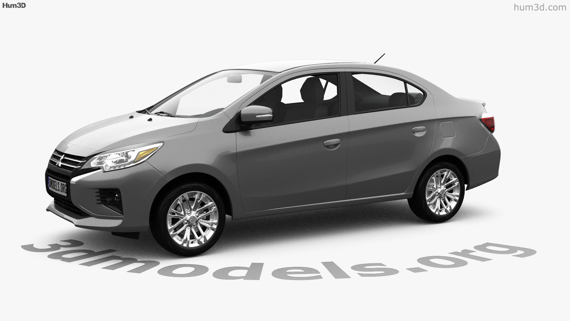 360 view of Mitsubishi Mirage G4 2021 3D model - 3DModels store