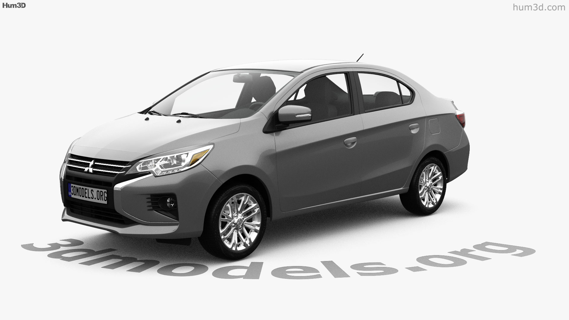 360 view of Mitsubishi Mirage G4 2021 3D model - 3DModels store