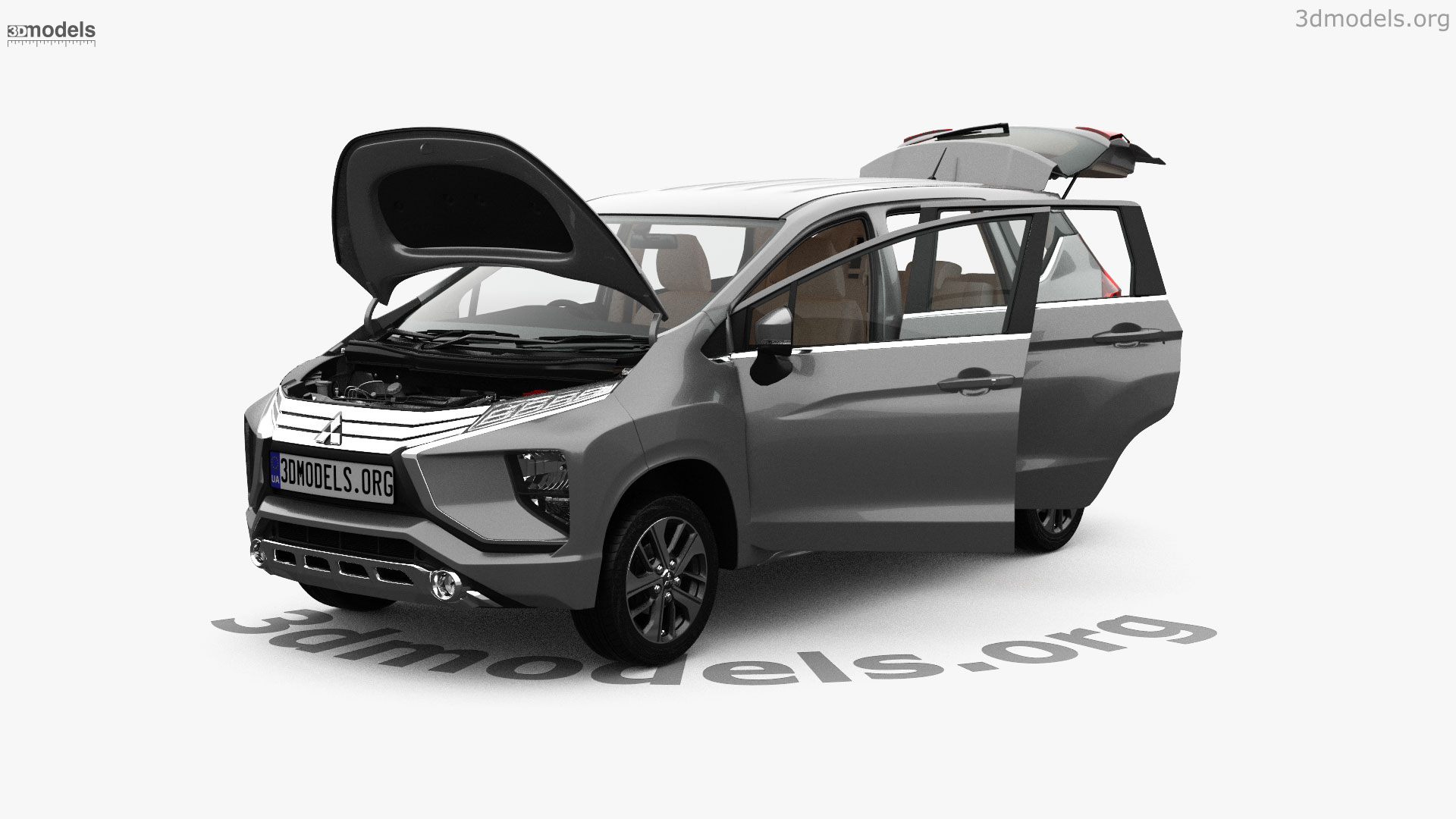 360 view of Mitsubishi Xpander with HQ interior and engine 2020 3D ...
