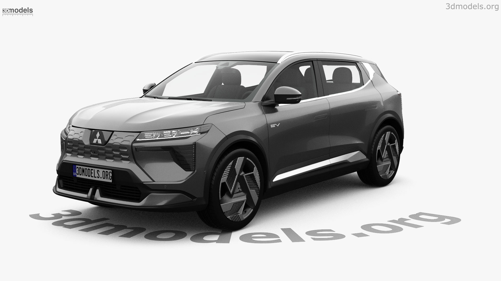 360 view of Mitsubishi Eclipse Cross EV 2025 3D model - 3DModels store