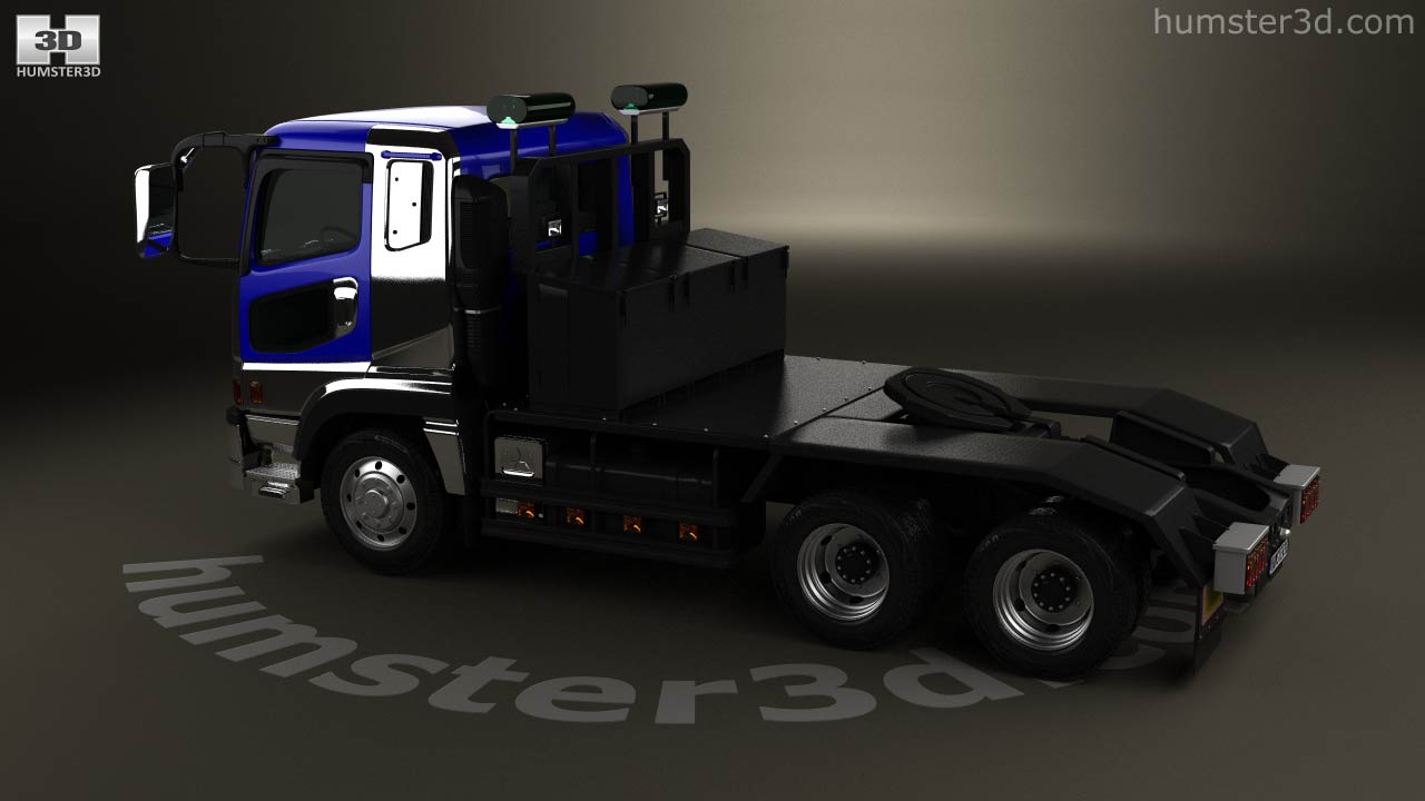 360 view of Mitsubishi Fuso Super Great (FP) Tractor Truck 2007 3D ...