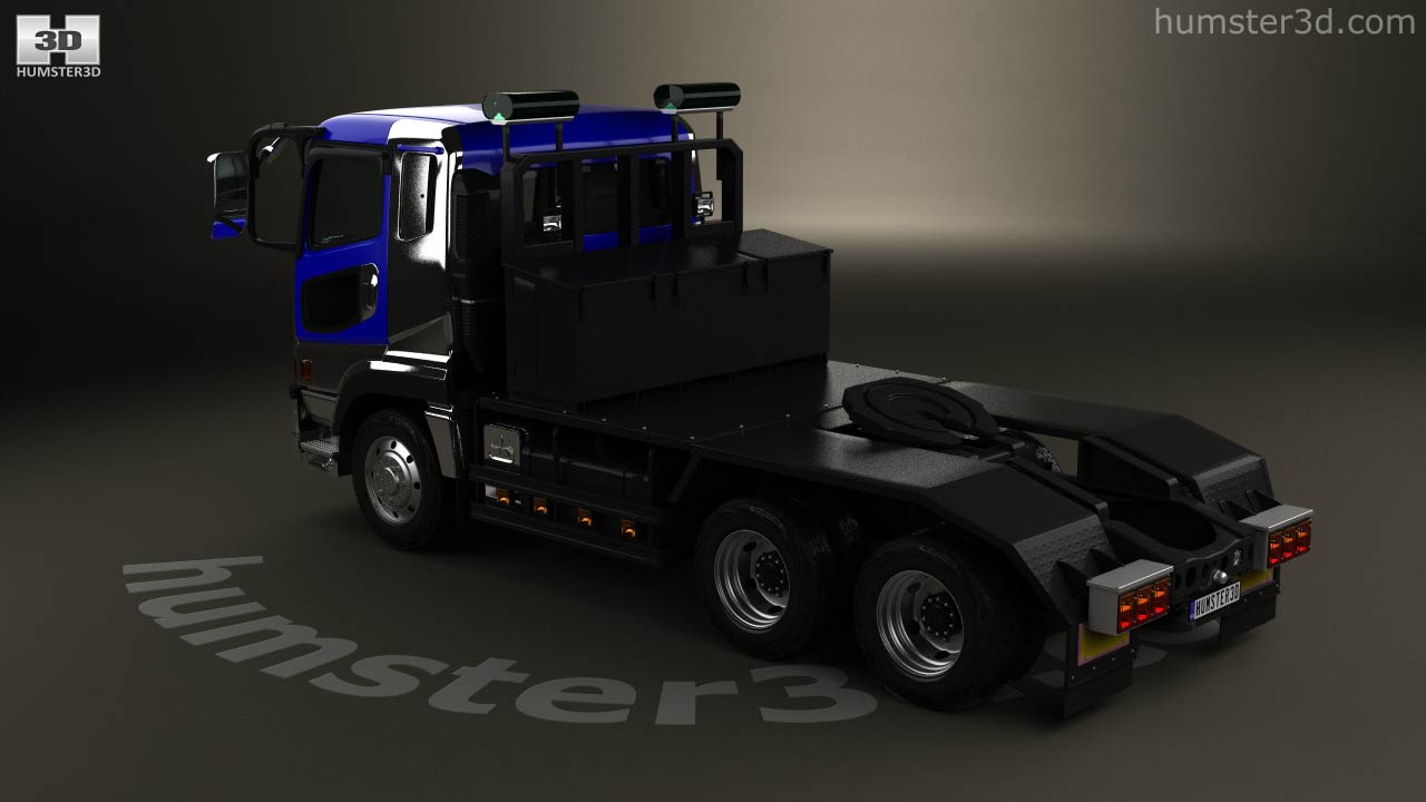 360 view of Mitsubishi Fuso Super Great (FP) Tractor Truck 2007 3D ...