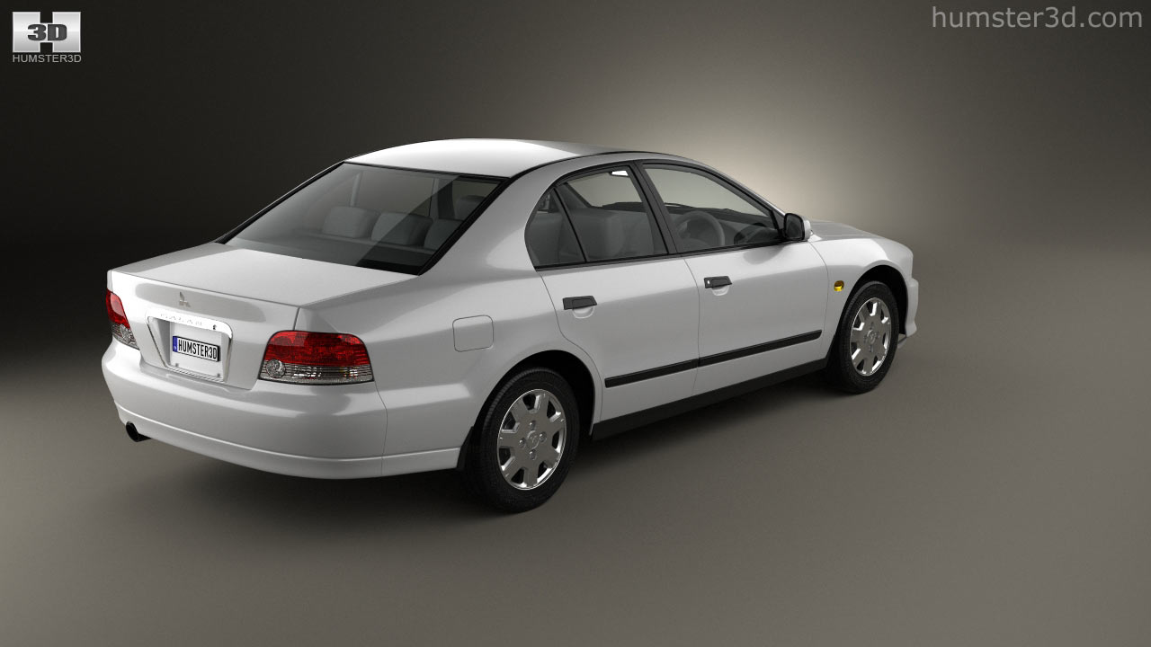 360 view of Mitsubishi Galant sedan 2003 3D model - 3DModels store