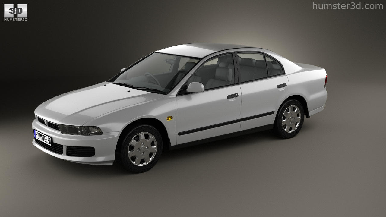 360 view of Mitsubishi Galant sedan 2003 3D model - 3DModels store