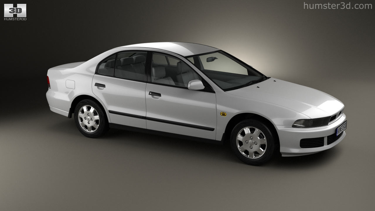 360 view of Mitsubishi Galant sedan 2003 3D model - 3DModels store