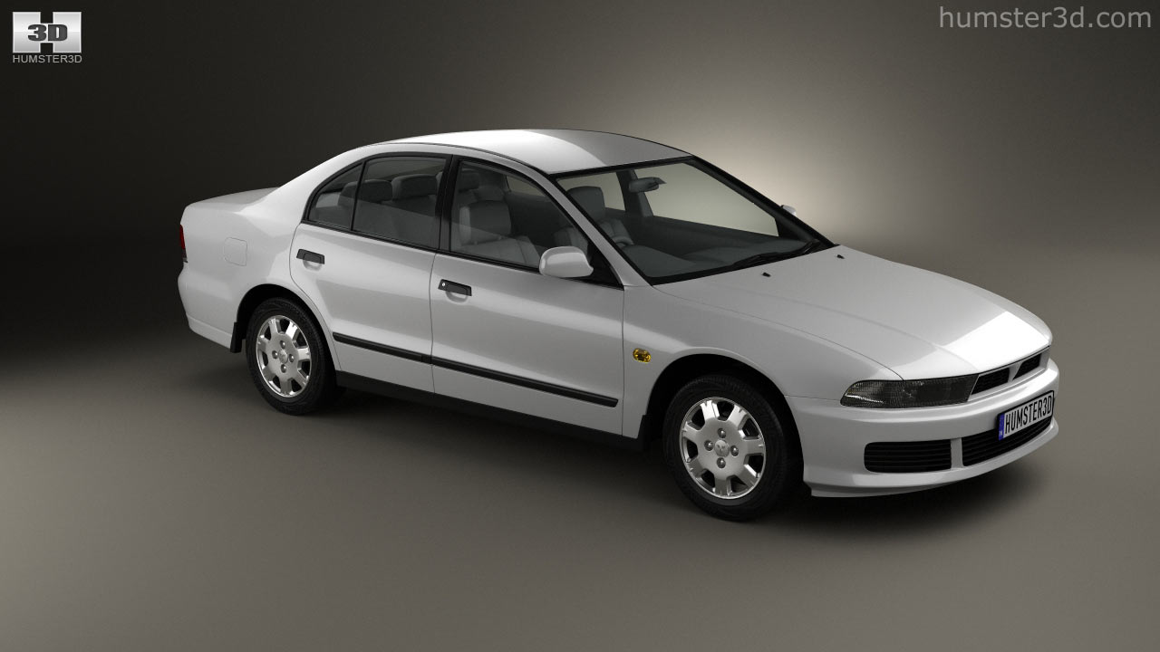 360 view of Mitsubishi Galant sedan 2003 3D model - 3DModels store