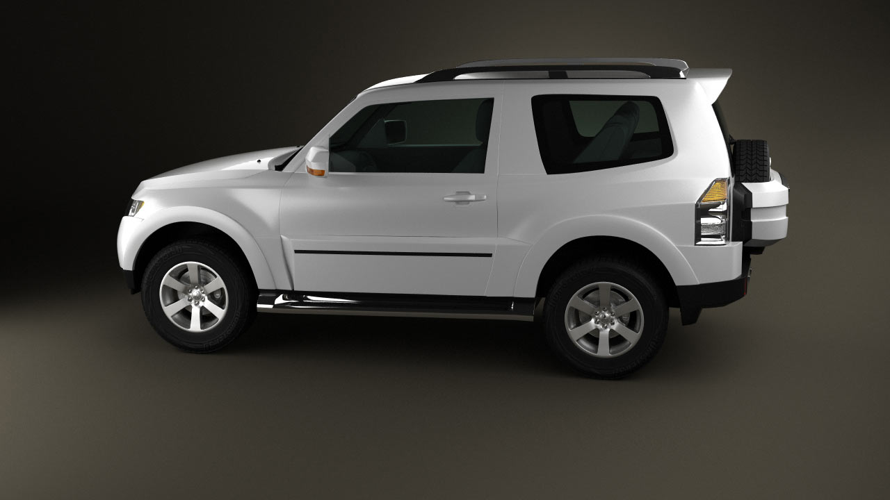 360 view of Mitsubishi Pajero 3-door 2012 3D model - 3DModels store