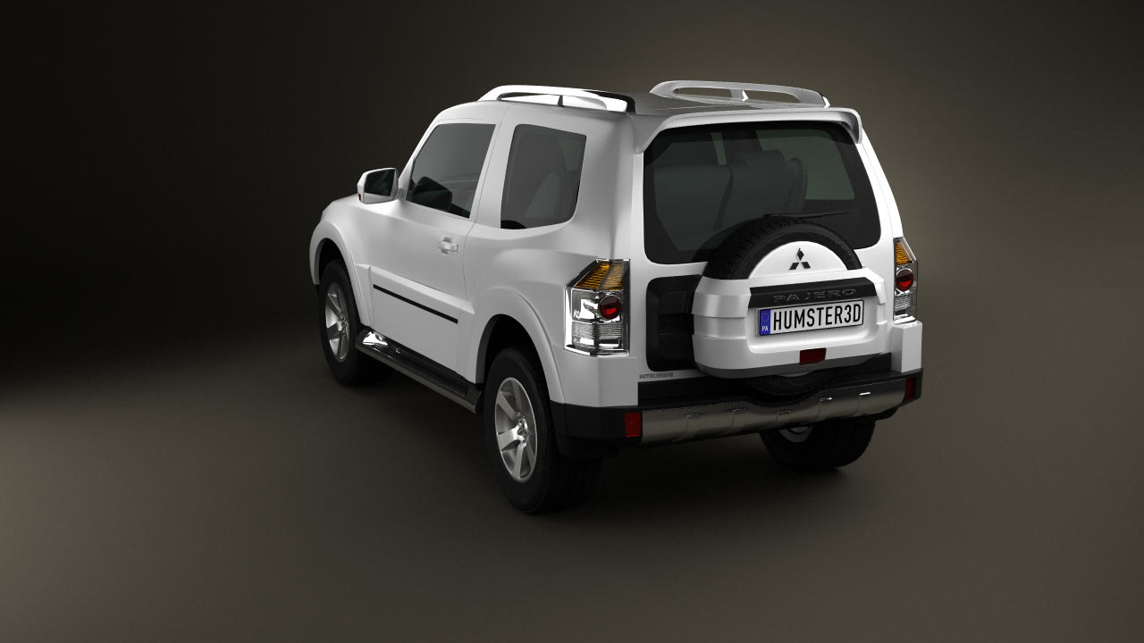 360 view of Mitsubishi Pajero 3-door 2012 3D model - 3DModels store