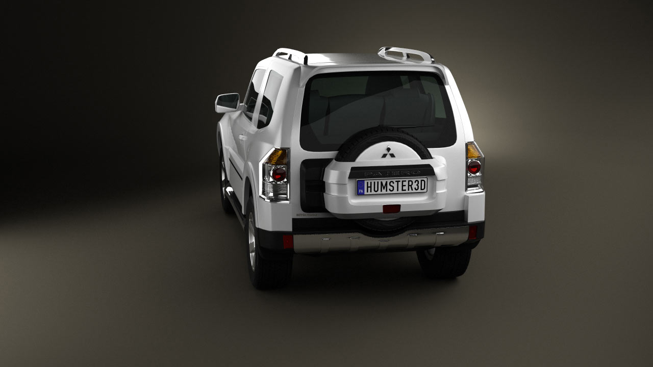 360 view of Mitsubishi Pajero 3-door 2012 3D model - 3DModels store