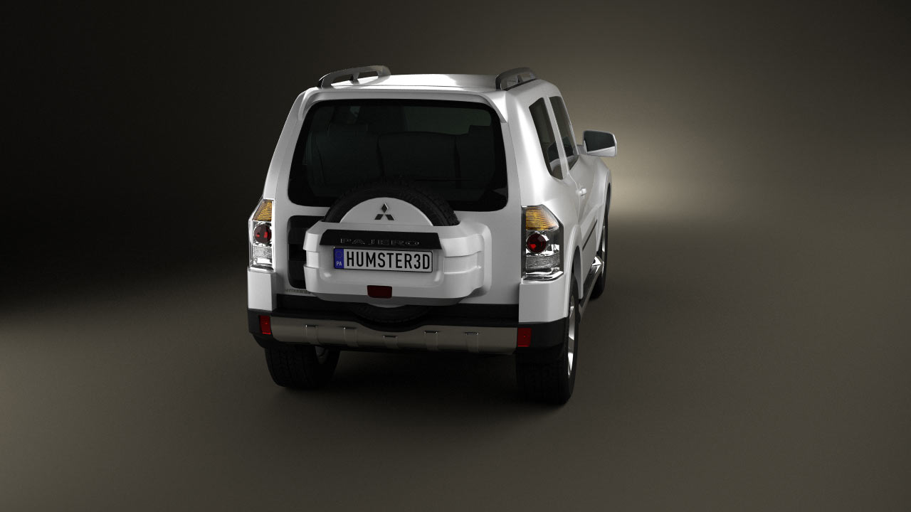 360 view of Mitsubishi Pajero 3-door 2012 3D model - 3DModels store