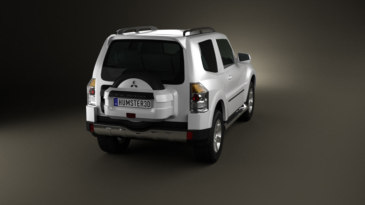 360 view of Mitsubishi Pajero 3-door 2012 3D model - 3DModels store