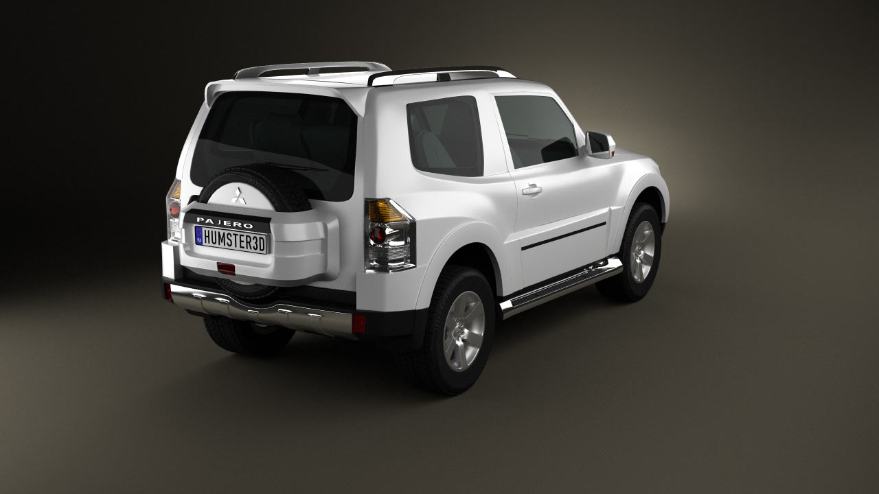 360 view of Mitsubishi Pajero 3-door 2012 3D model - 3DModels store