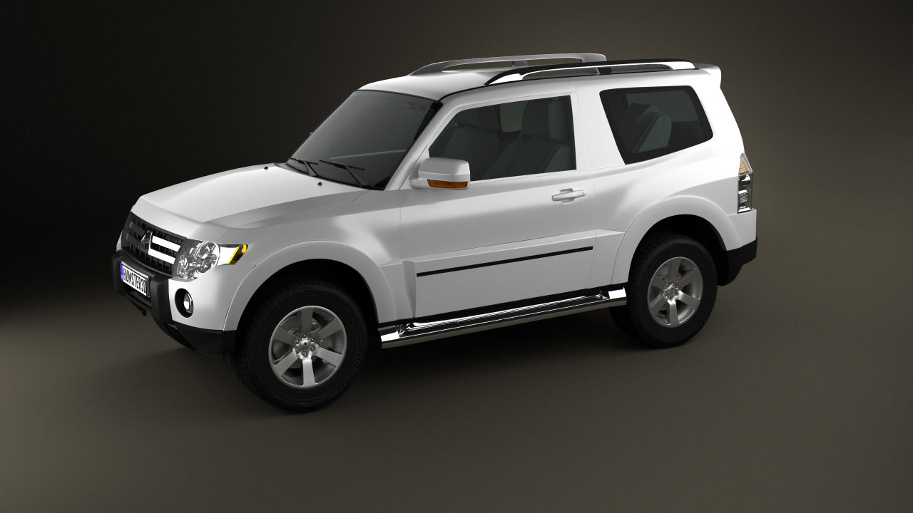 360 view of Mitsubishi Pajero 3-door 2012 3D model - 3DModels store