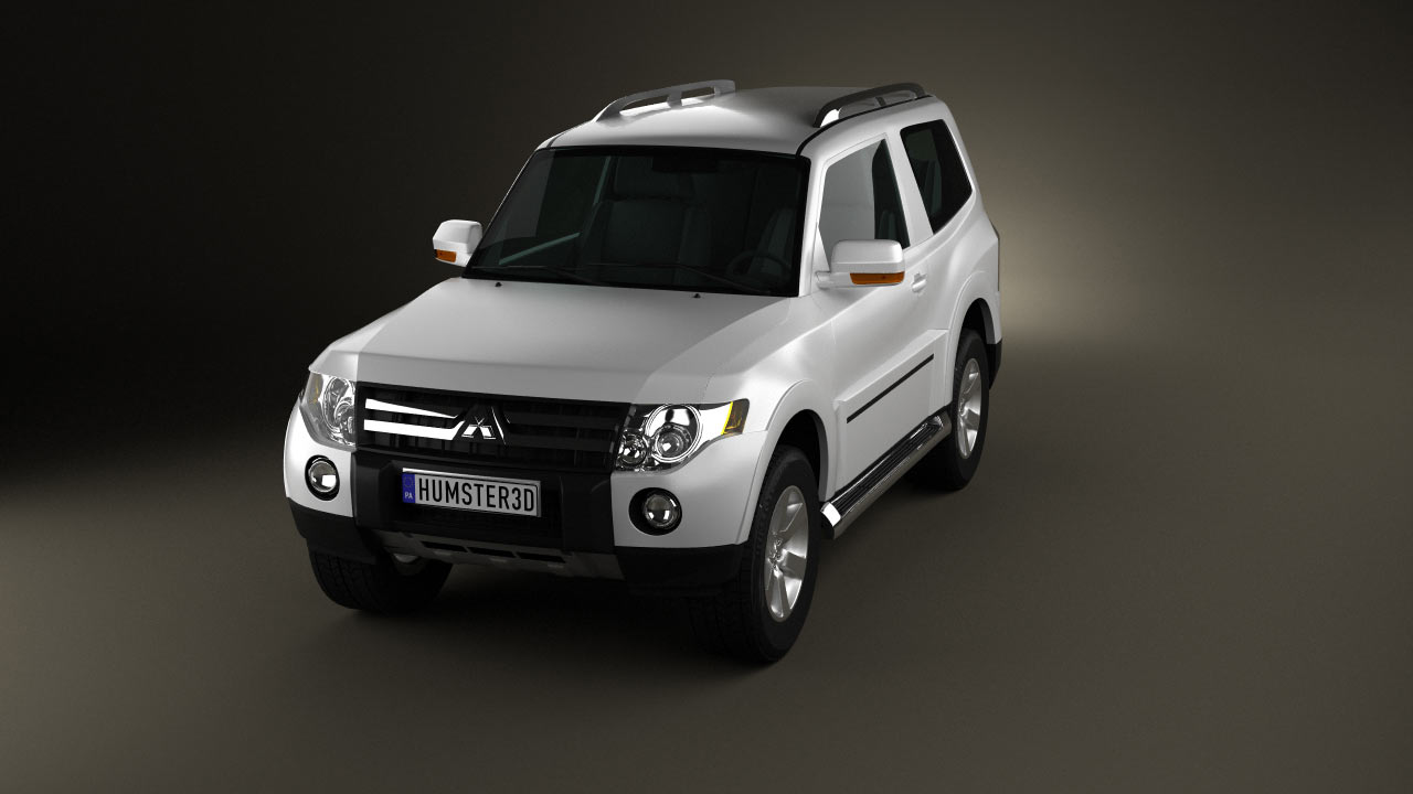 360 view of Mitsubishi Pajero 3-door 2012 3D model - 3DModels store
