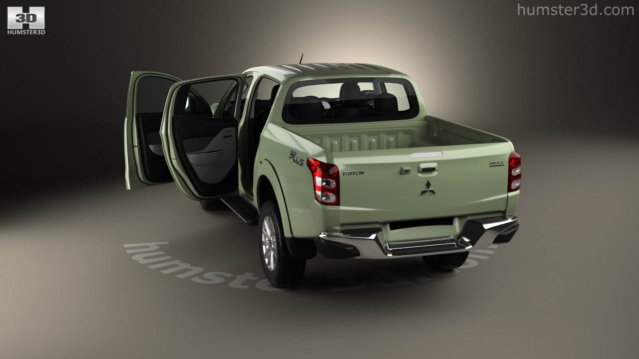 360 view of Mitsubishi Triton Double Cab with HQ interior 2018 3D model ...