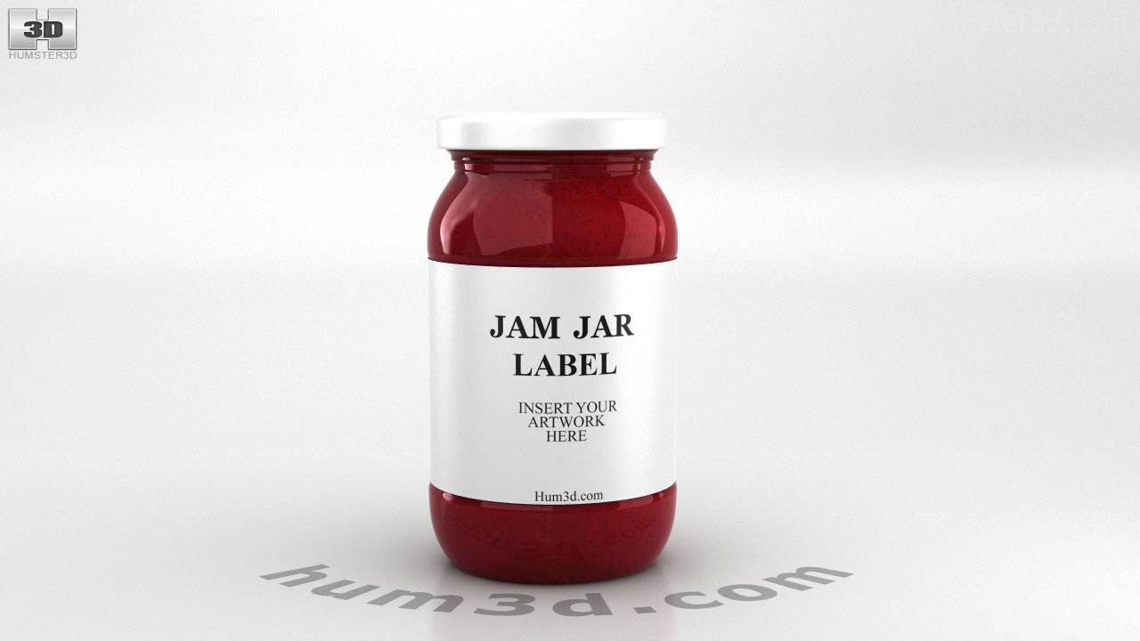 360 view of Jam Jar 3D model - 3DModels store