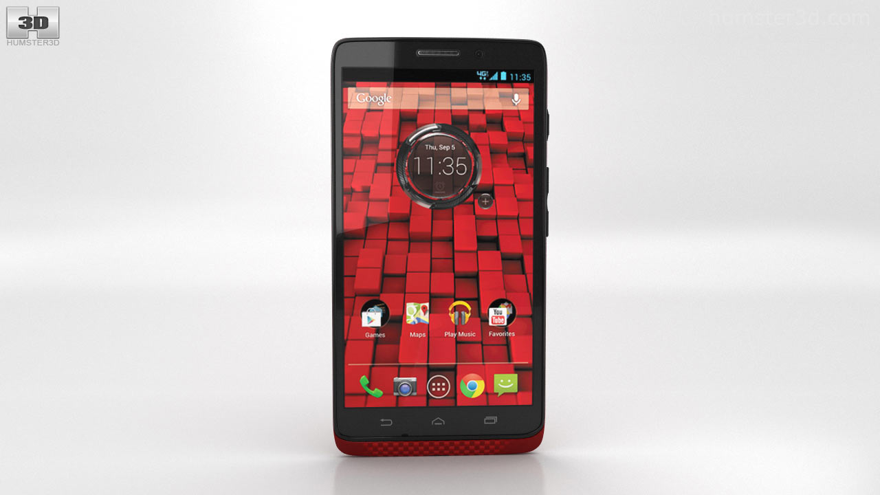 360 view of Motorola Droid Ultra Red 3D model - 3DModels store