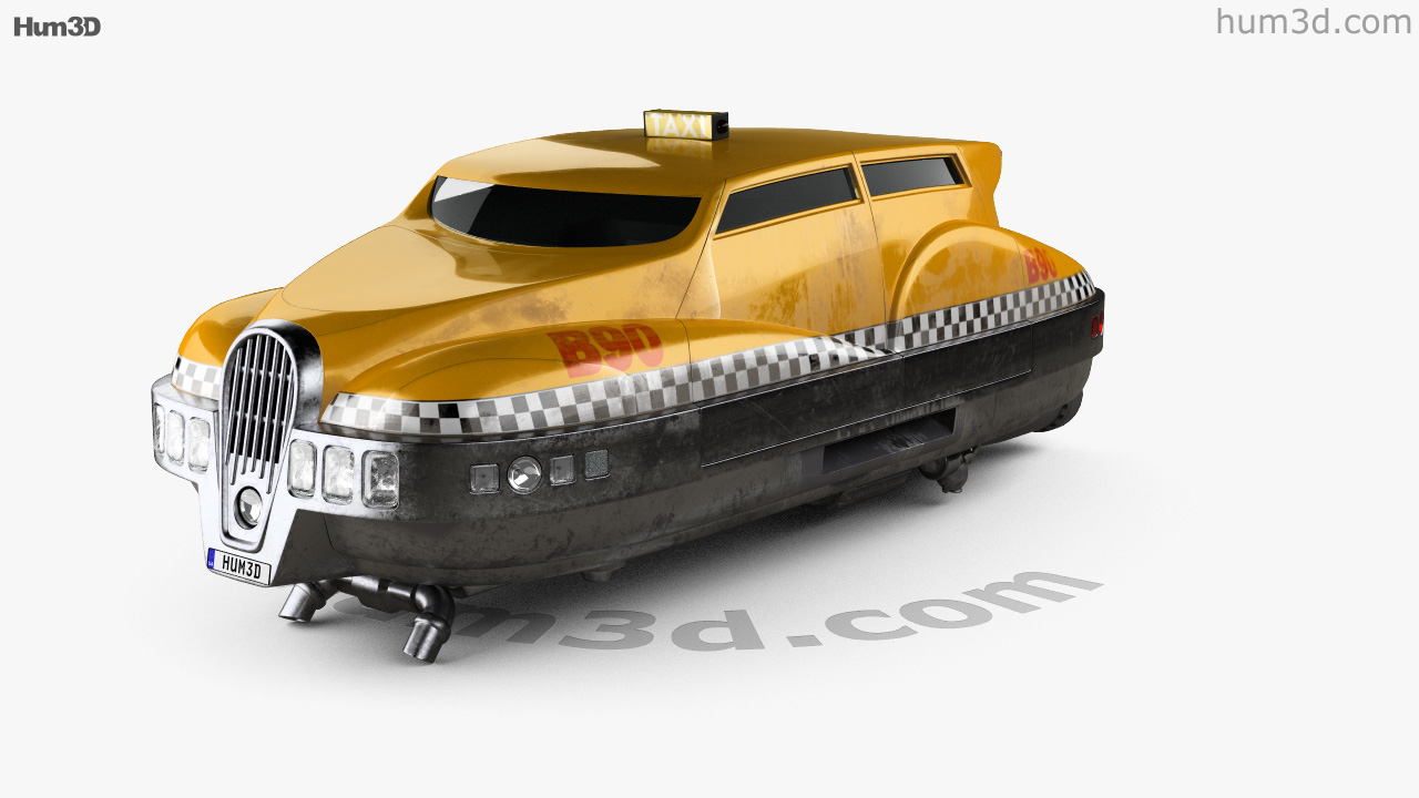 360 view of Fifth Element Taxi 1997 3D model - 3DModels store