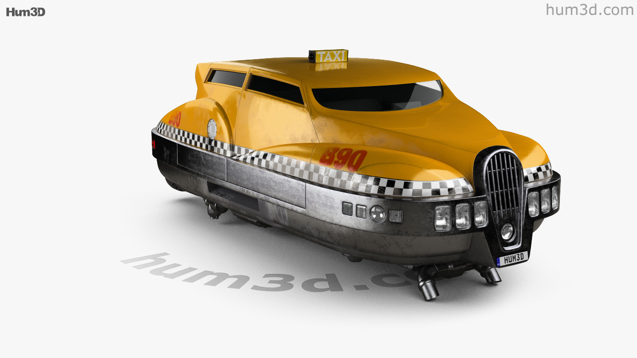 Fifth element タクシー 1997 3Dモデルの360ビュー-3DModelsストア