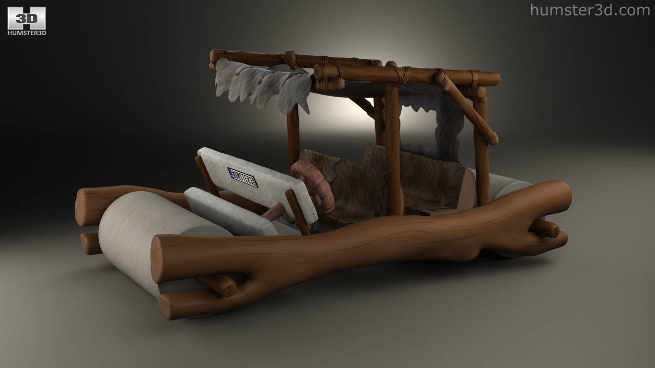 360 view of The Flintstones Car 1966 3D model - 3DModels store