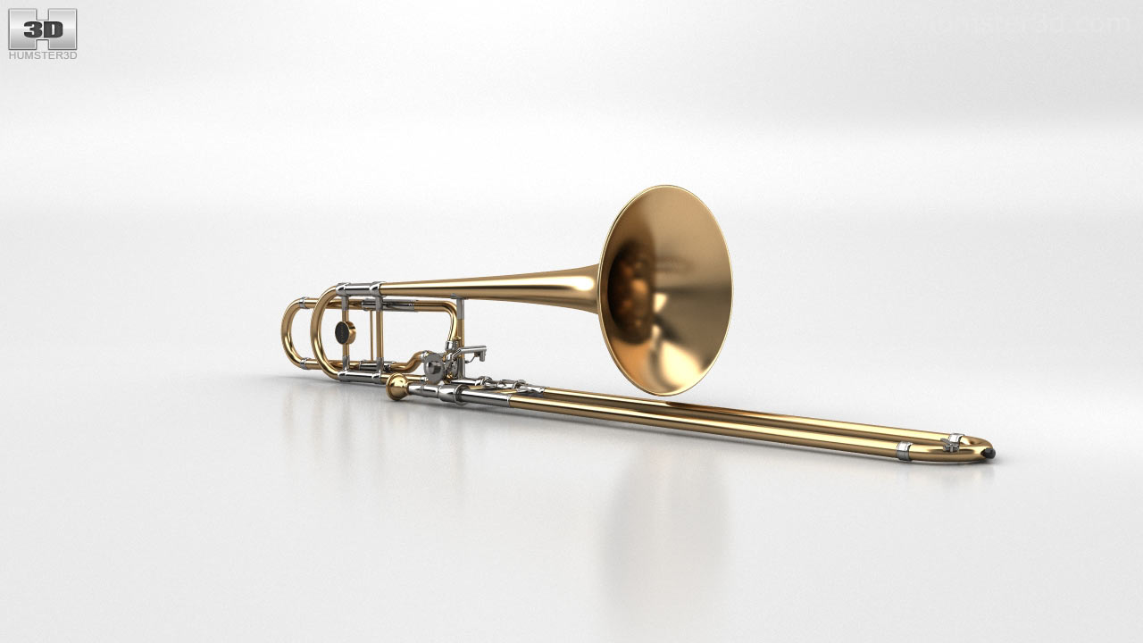 360 view of Trombone 3D model - 3DModels store
