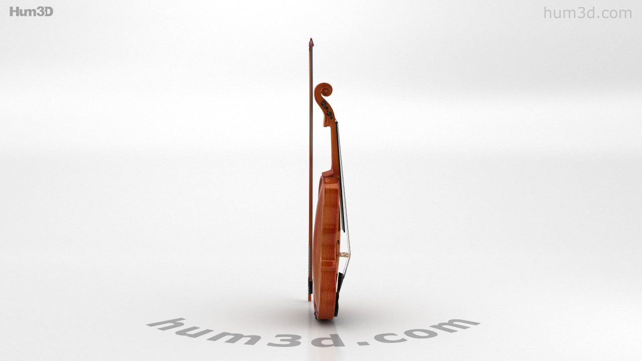 360 view of Violin 3D model - 3DModels store