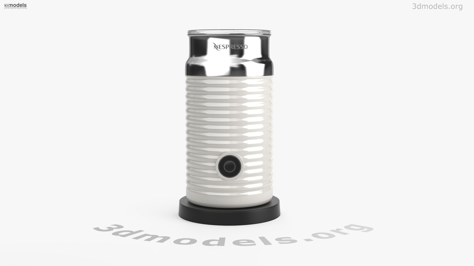 Nespresso Aeroccino3 Milk Frother White 3Dモデルの360ビュー-3DModelsストア