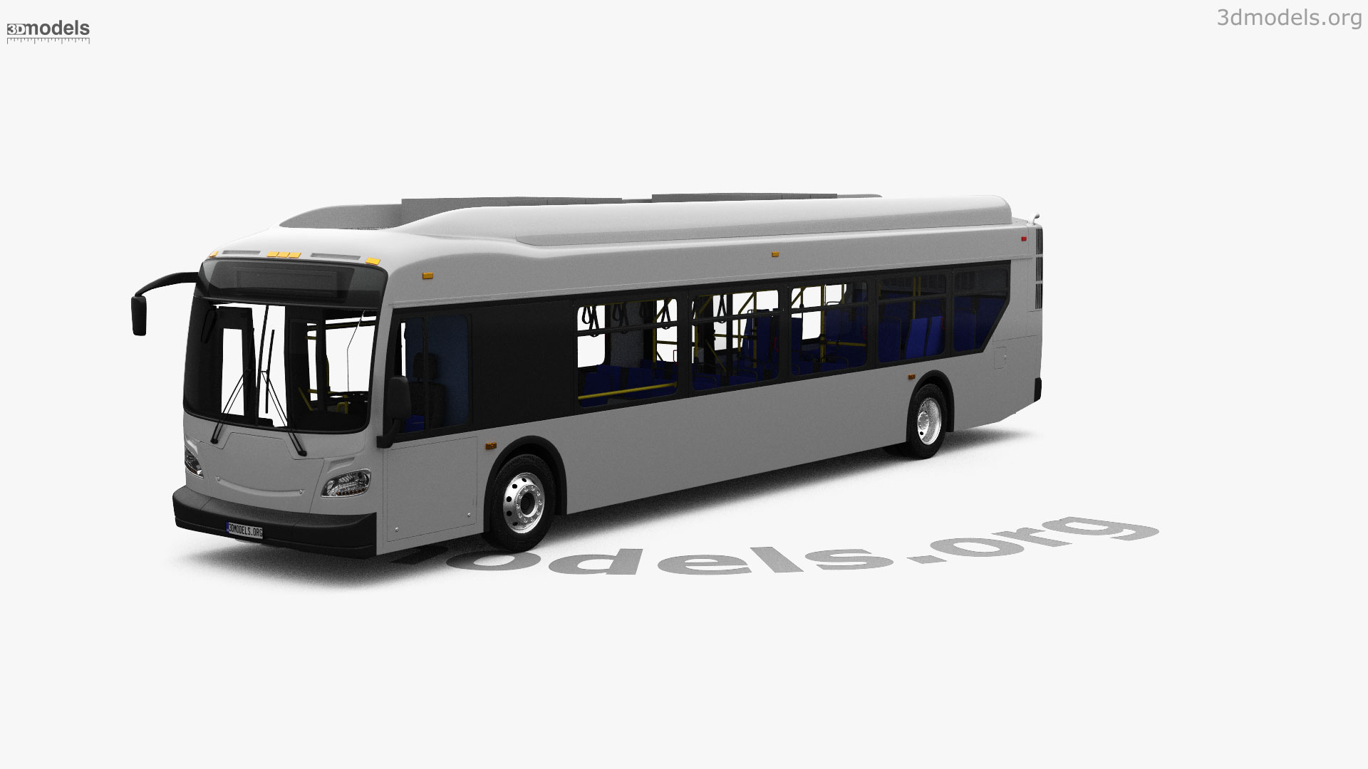 360 view of New Flyer Xcelsior Bus with HQ interior 2019 3D model ...