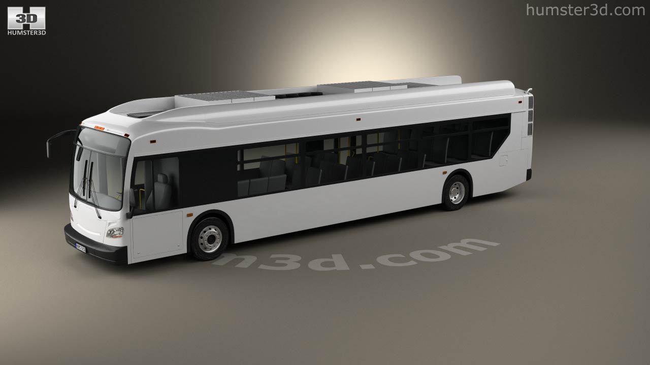 360 view of New Flyer Xcelsior bus 2016 3D model - 3DModels store
