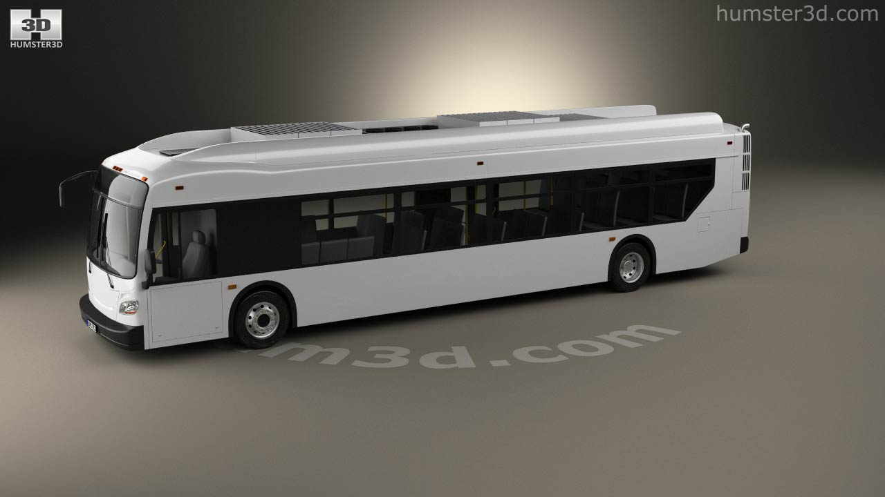360 view of New Flyer Xcelsior bus 2016 3D model - 3DModels store