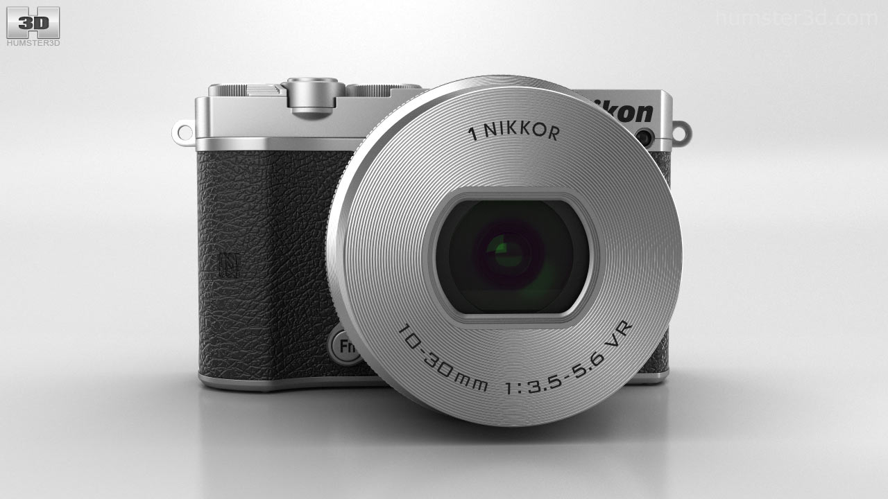 360 view of Nikon 1 J5 Silver 3D model - 3DModels store